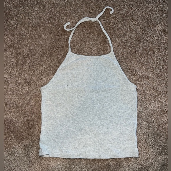 Brandy Melville | Tops | Brandy Melville Laura Halter Top Gray | Poshmark